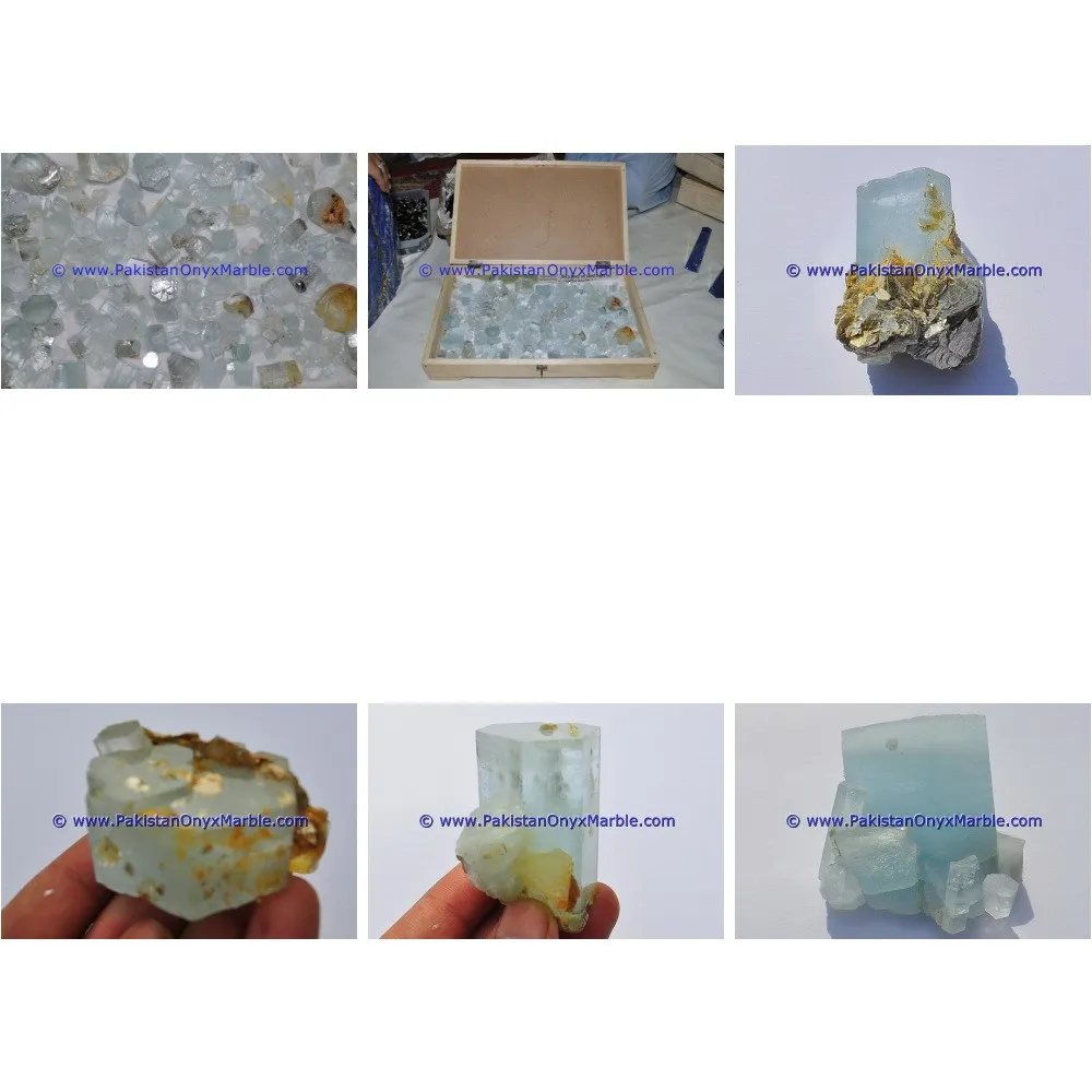 Aquamarine Beryl Crystal on Matrix from Pakistan