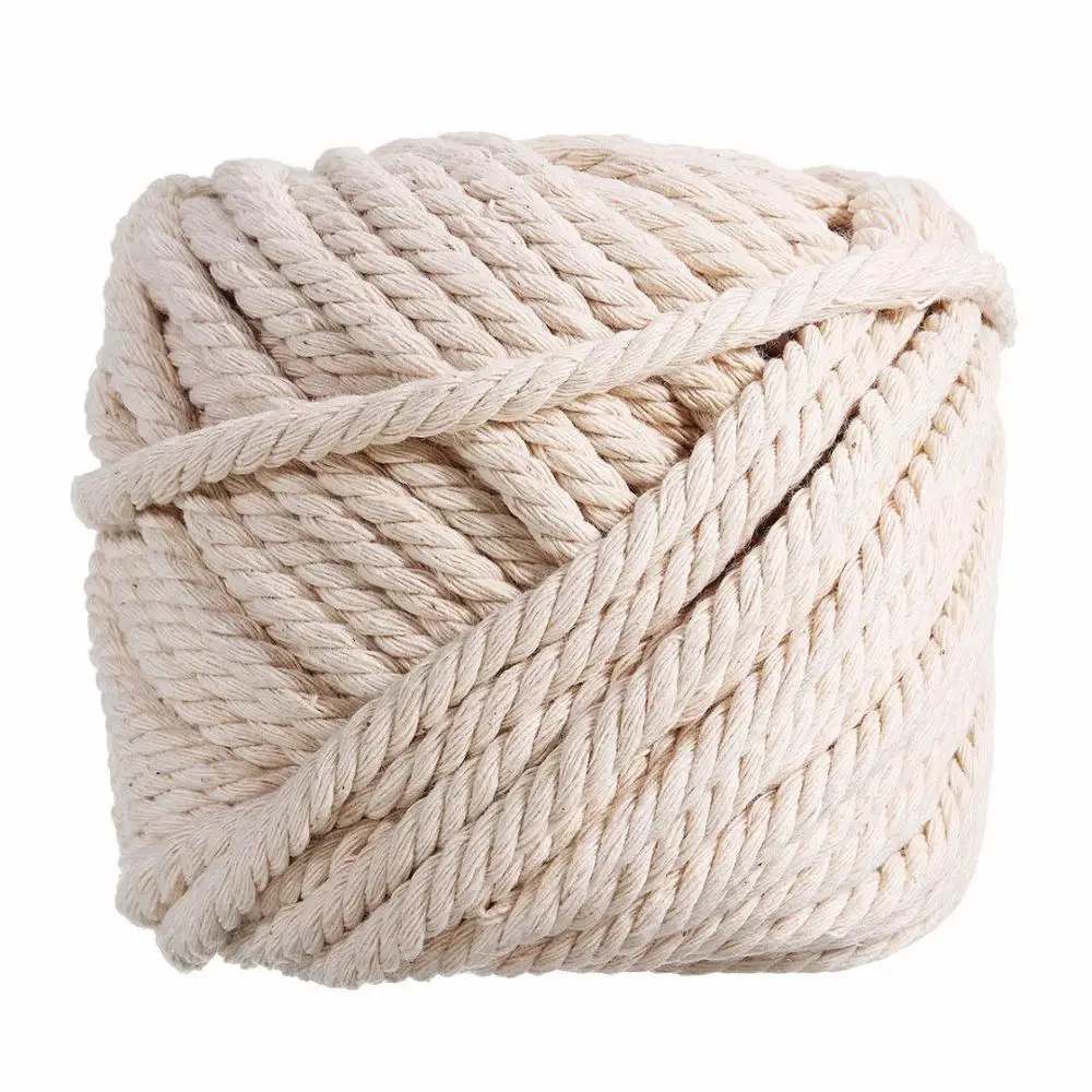 Cotton Macrame Cord - Natural Colors & Customizable Length