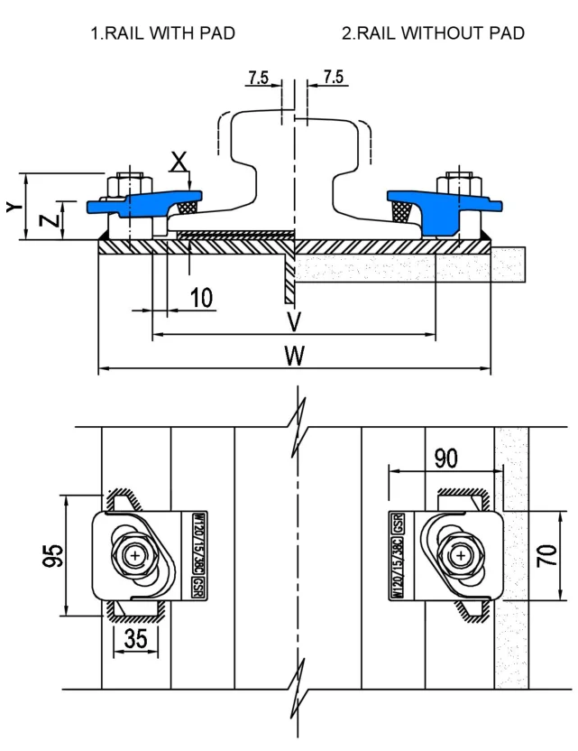 GSR W120-15-38 Crane Rail Clips - Durable & Reliable Solutions