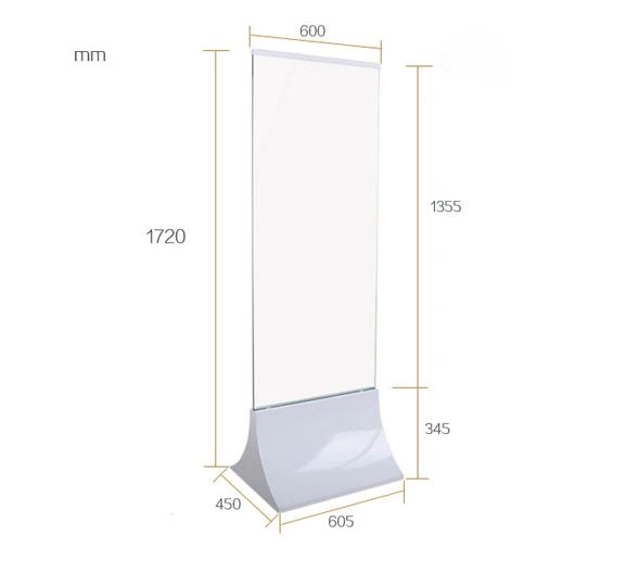 Elegant Freestanding Acrylic Poster Display Stand