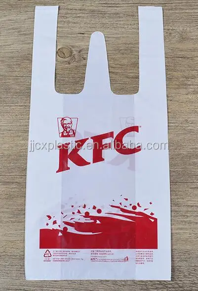 Custom Kfc T-shirt Bag Take-away Packaging Bags Portable Vest Bag ...