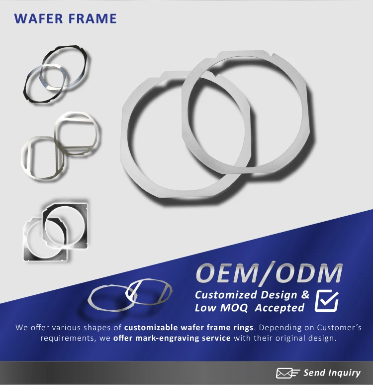 6 8 12 Inch Steel Disco Wafer Ring Frame for Semiconductors