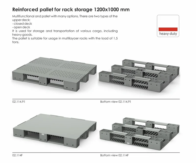 Perforated Plastic Storage Pallet 1200x1000 With Three Runners Plastic ...