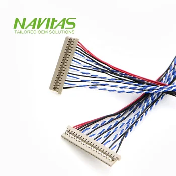 20 Pin 1.25mm With Hirose Connector Lcd Lvds Display Cable - Buy Lvds ...