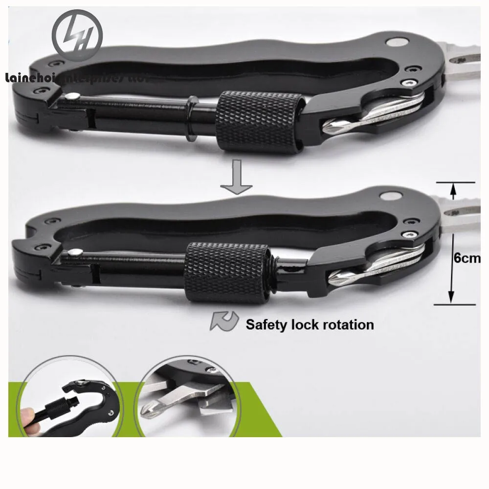 Outdoor Multifunctional Mountaineering Buckle Camping Quick Hook Key ...