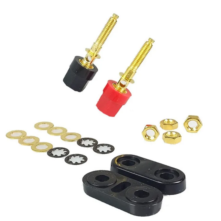 Gold Plated Brass Speaker Terminal Dual 5 Way Binding Post - Buy 5 Way ...