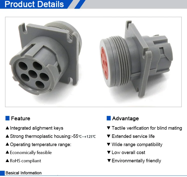 J1939 Can Bus Round Male And Female Deutsch 6 Pin Diagnostic Data Link ...