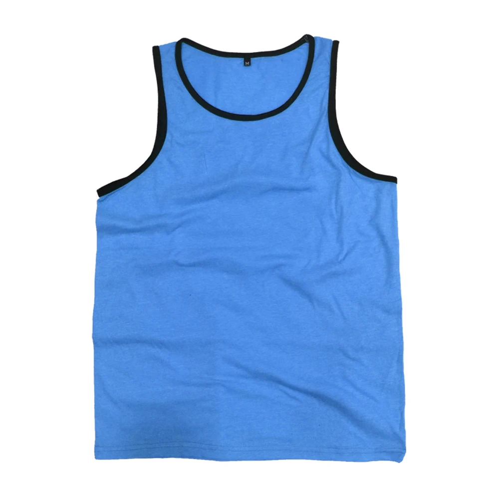 100% Cotton Plain Ringer Tank Tops Gym Stringer Vest at Factory Price ...