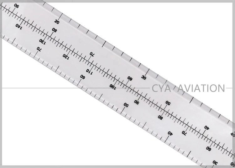 Plastic Scale Ruler 16 Inch & 40 Cm Nautical Miles Rigid Clear Acrylic ...