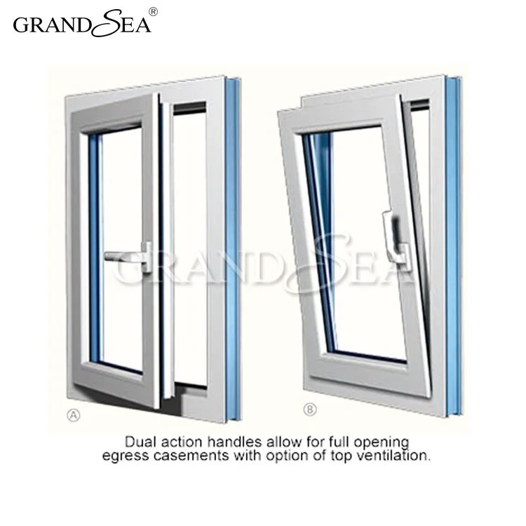 Waterproof Aluminum Framed Small Bathroom Tilt And Turn Window Designs ...