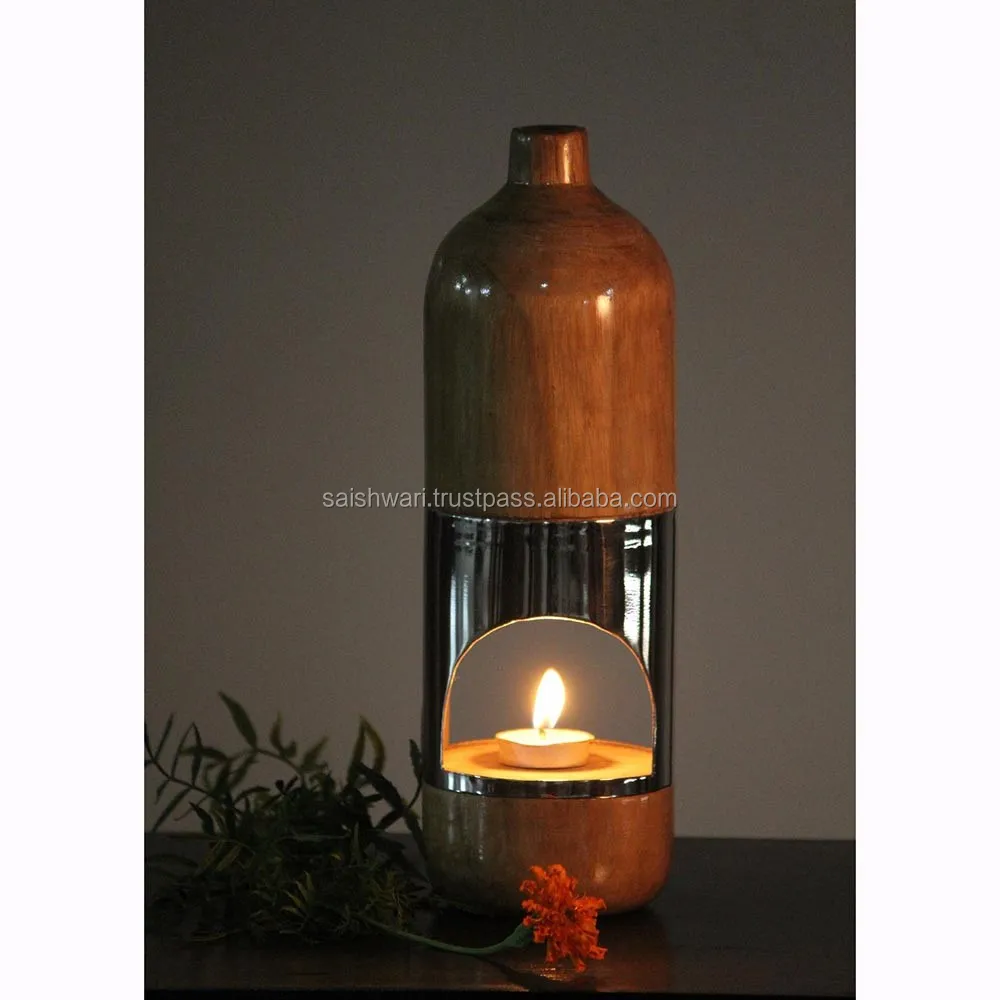 Wooden Glossy Teak Mango Wood Table Chimney Incense Traditional Oli ...