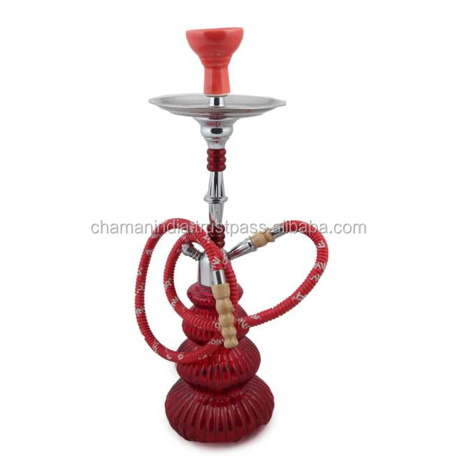 Chaman India Metal & Glass Hookah - Mix Color & Straight Type