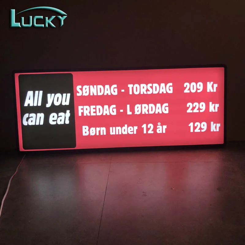 180*45cm China Advertising Single Face Led Lightbox Sign - Buy Flashing ...