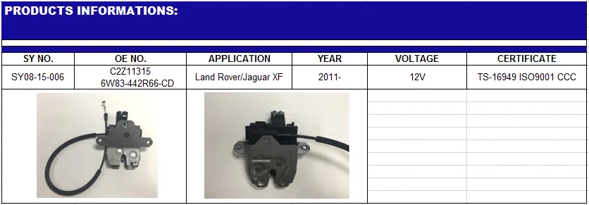 New Item For Lan D Rover/jaguar Xf C2z11315/6w83-442r66-cd/6w83 442r66 ...