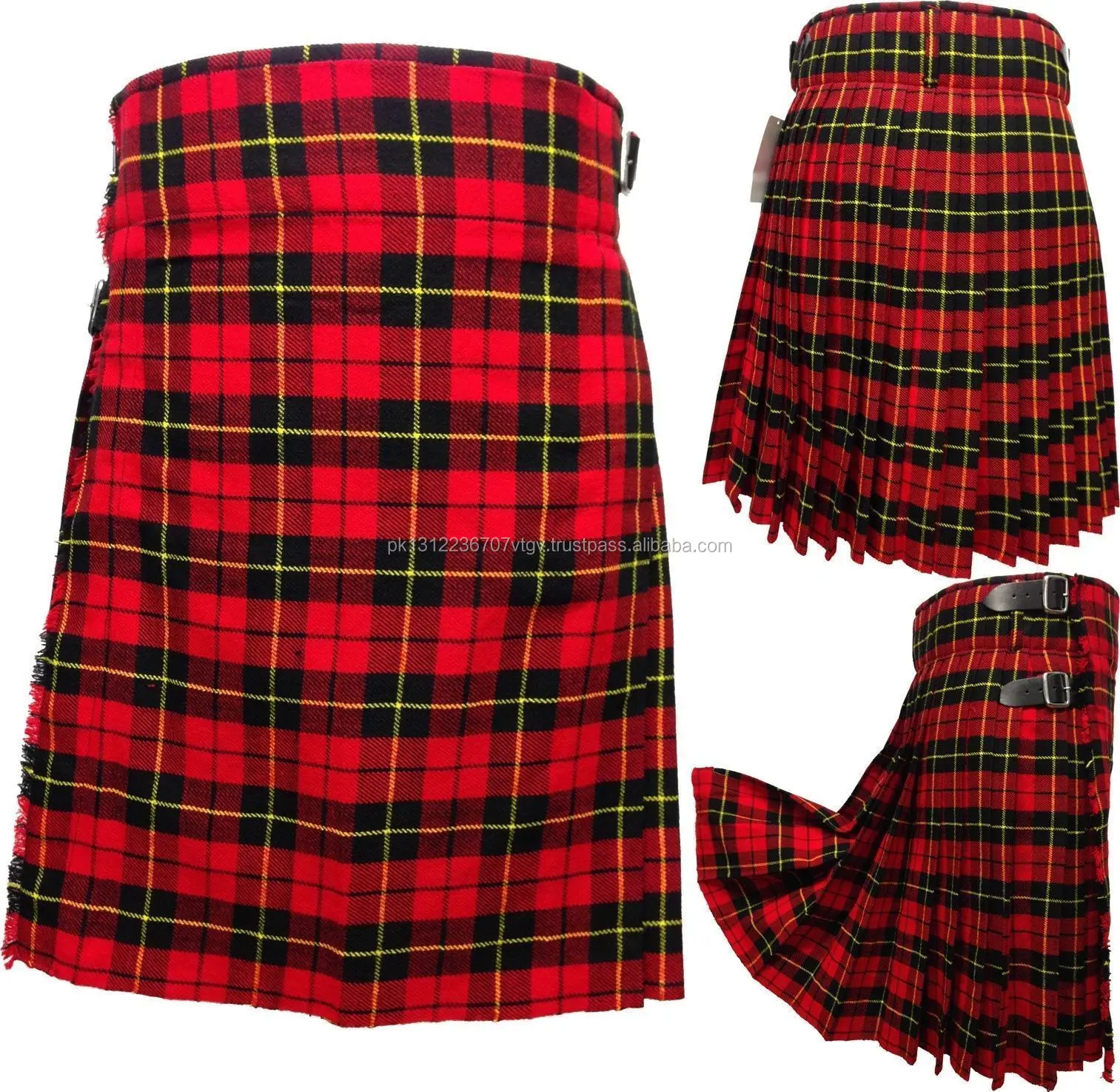 Black Watch Tartan 5 Yards Scottish Traditional Kilt - Buy Tartan Kilts ...
