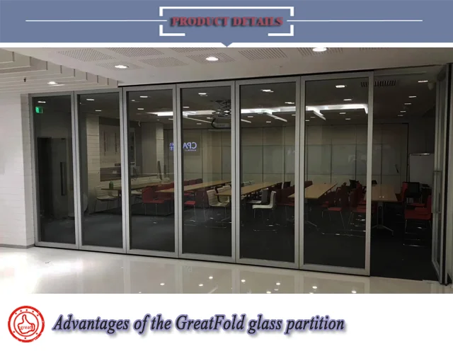 Office Movable Glass Foldable Wall Partition - Buy Movable Glass ...