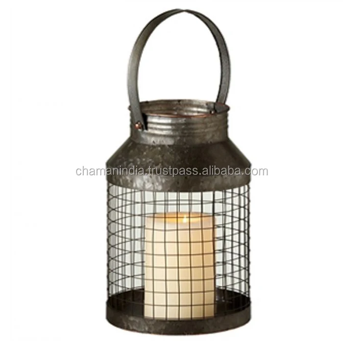 Wire Mesh Candle Lantern Rope Handle - Buy Wire Mesh Candle Lantern ...