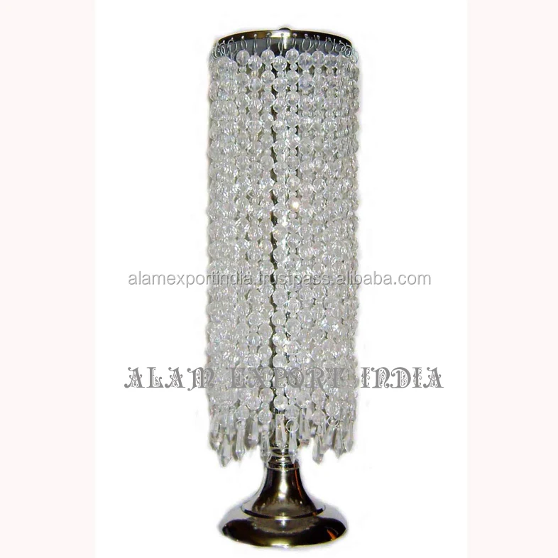 Luxurious Design Silver Finished Tabletop Chandelier Centerpieces Clear ...