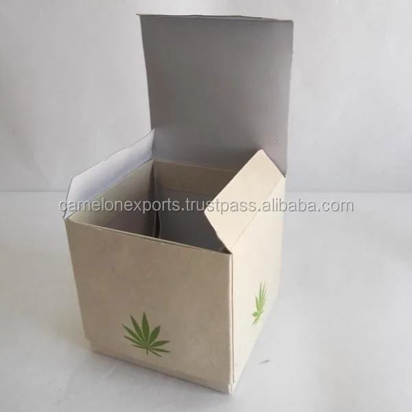 100% Hemp Paper Printed Green Color Hemp Leaf Dye Cut Box - Buy 100% Hemp Paper Box,Printed ...