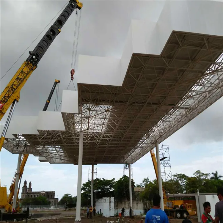 Cost of Used Gas Petrol Station Canopy Construction Design