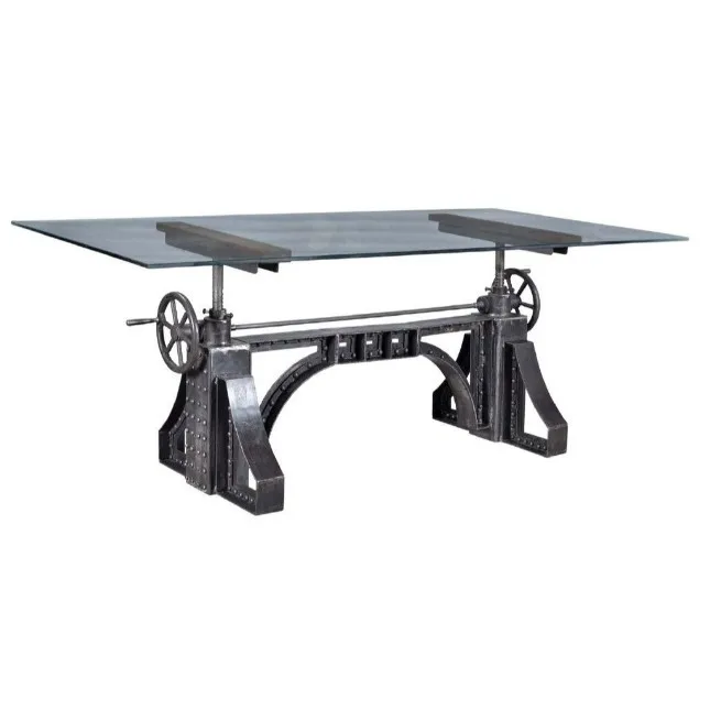 Industrial Design Adjustable Iron Crank Table Base