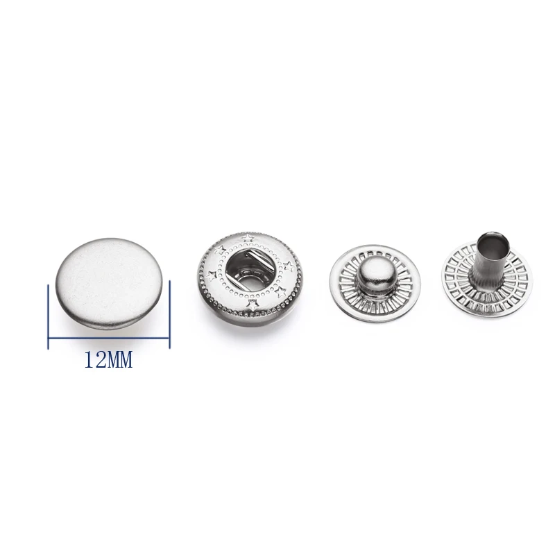 12mm 15mm 17mm 18mm Garment Snap Fasteners Clothing Press Snap Button ...