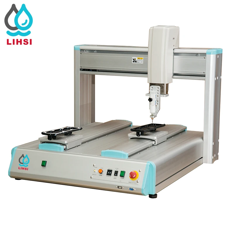 Precision Dual-work Platform 3 Axis Glue Desktop Robot Dispensing - Buy ...