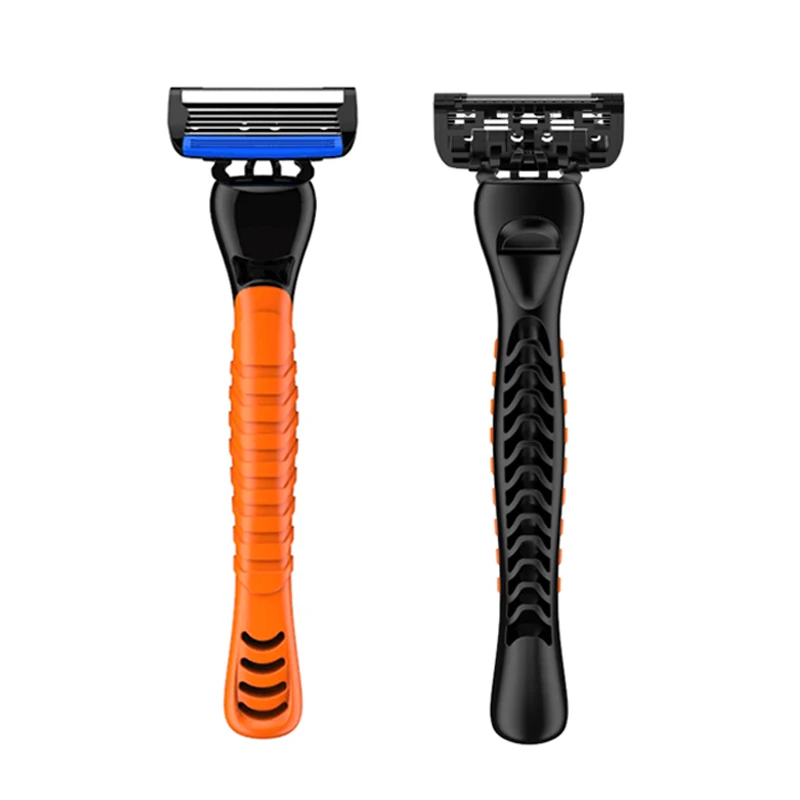 Five Blades Razor With Refillable Cartridges Rubber Handle - Buy System ...
