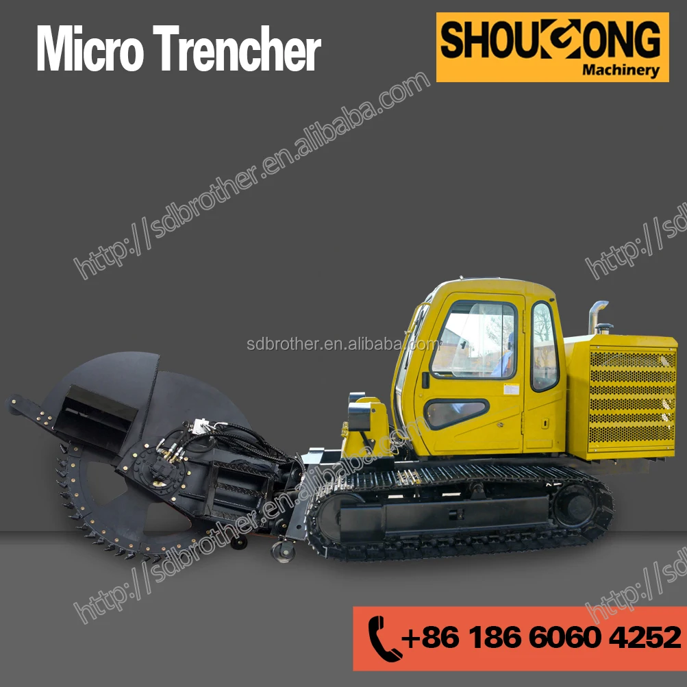 Micro Trencher for Optical Fiber Cable Laying in Urban Areas