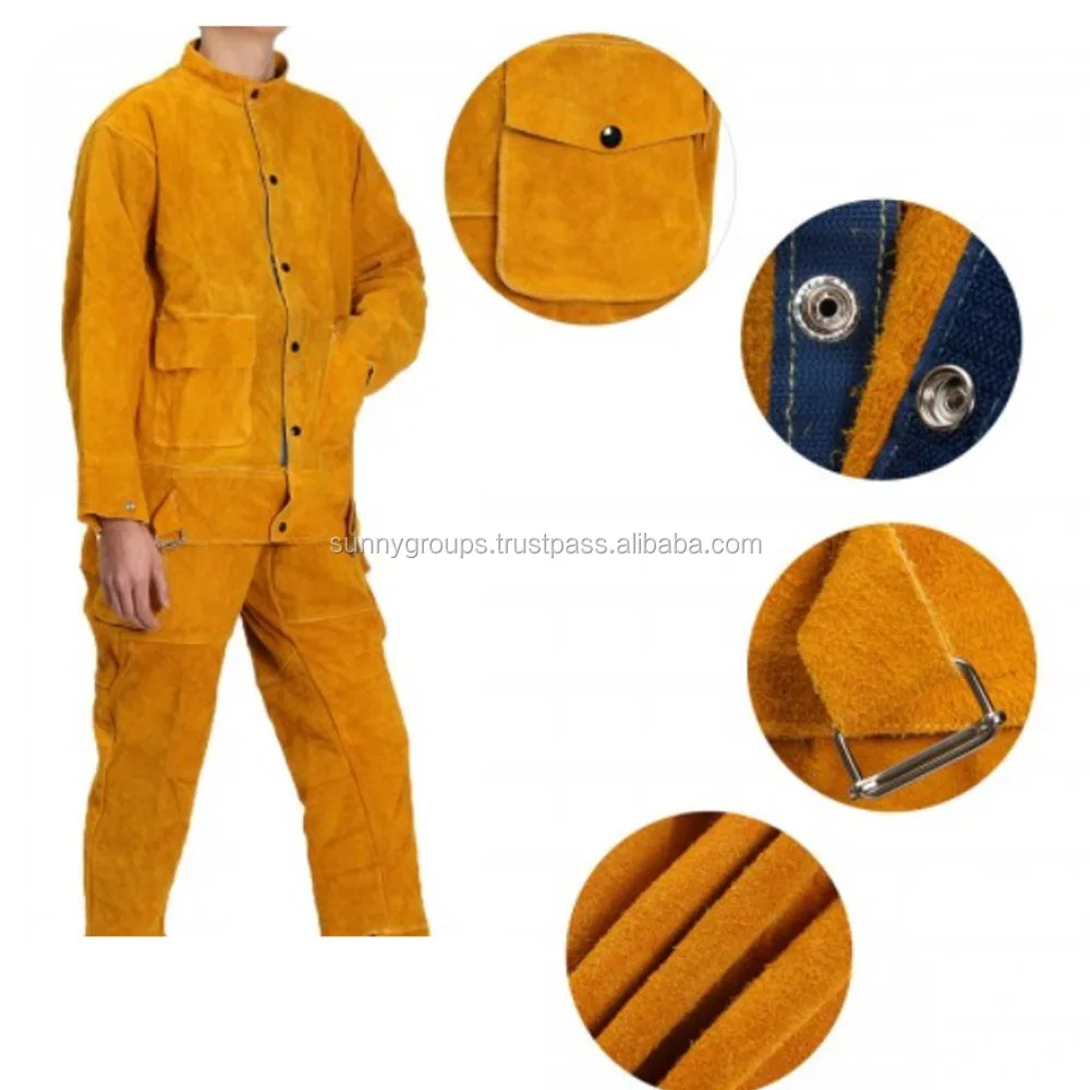 Leather Welding Suit Leather Welding Coveralls, Wholesale Safety ...