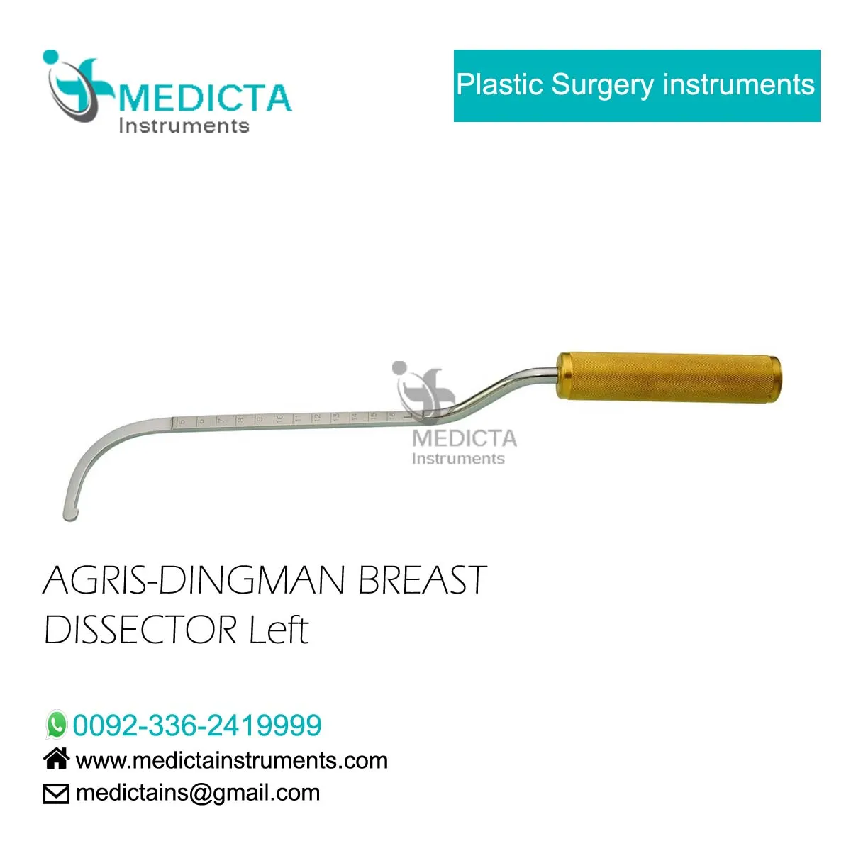 Breast Dissectors - Spatulated Blades - Malleable / Plastic Surgery ...