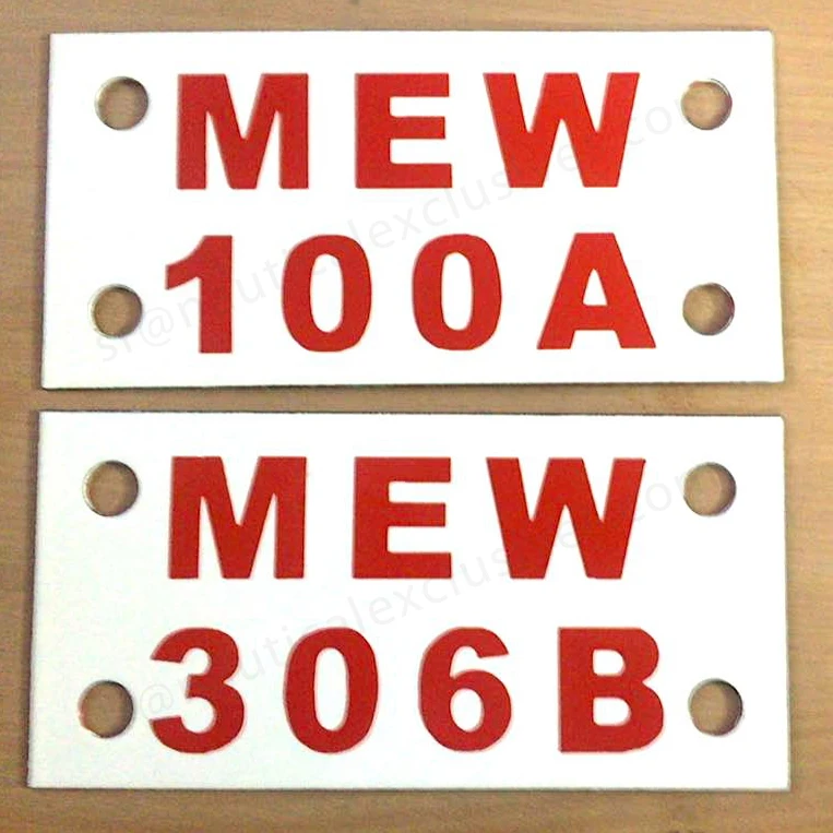 Antique Imitation Vitreous Enamel Number Plates - Custom Designs