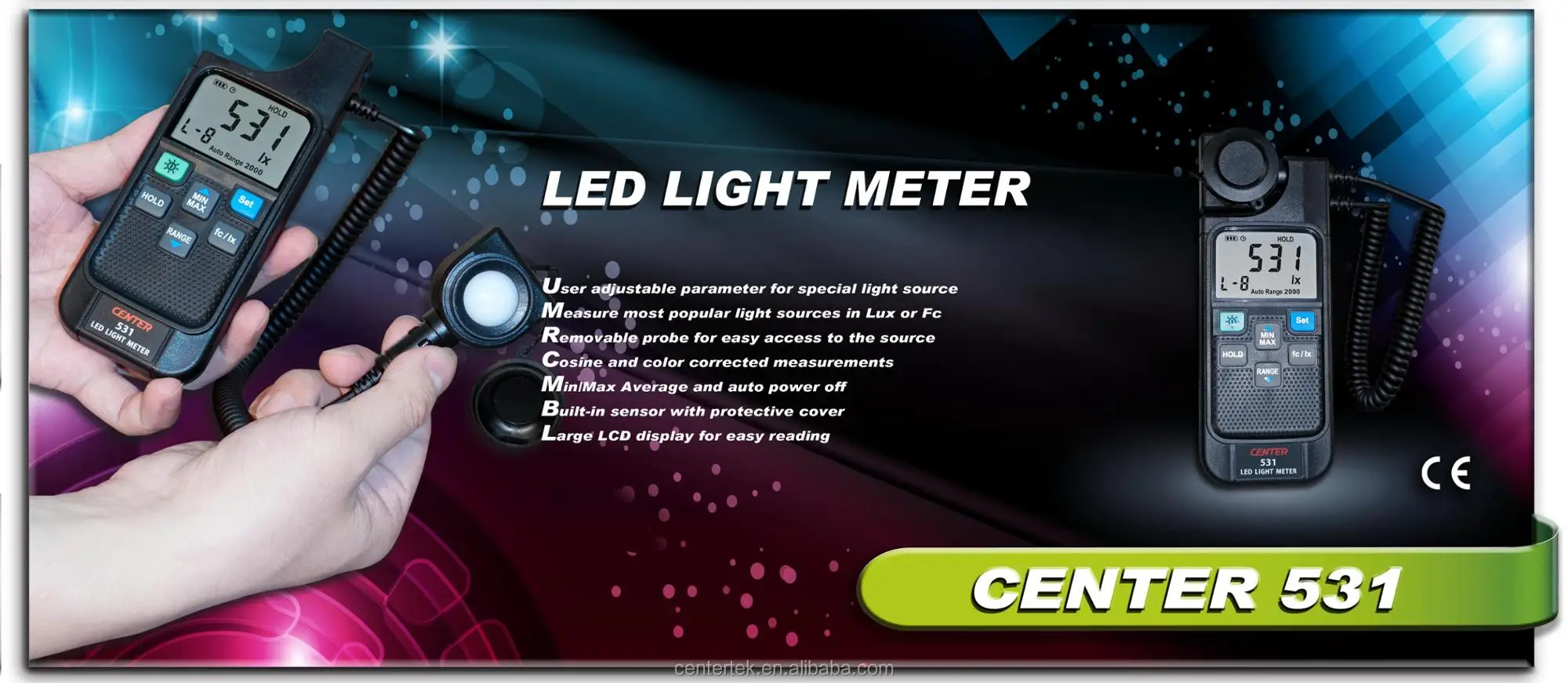 CENTER LED Light Meter - Precision Illumination Measurement