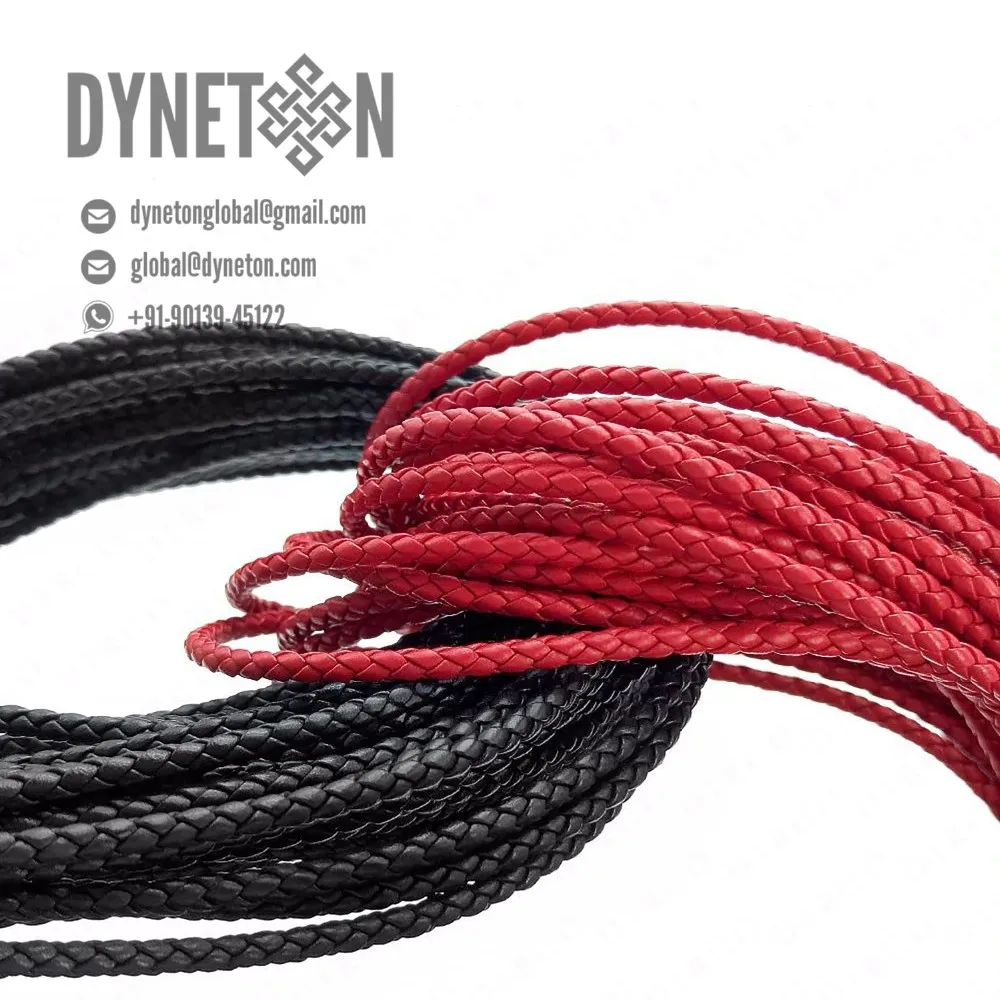 2mm Braided Leather Cord For Jewelry Necklace Bracelets Fashion ...
