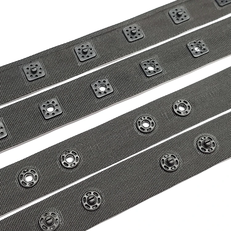 Plastic Snap Button Tape For Garment Polyester Webbing Tape Press Snap ...