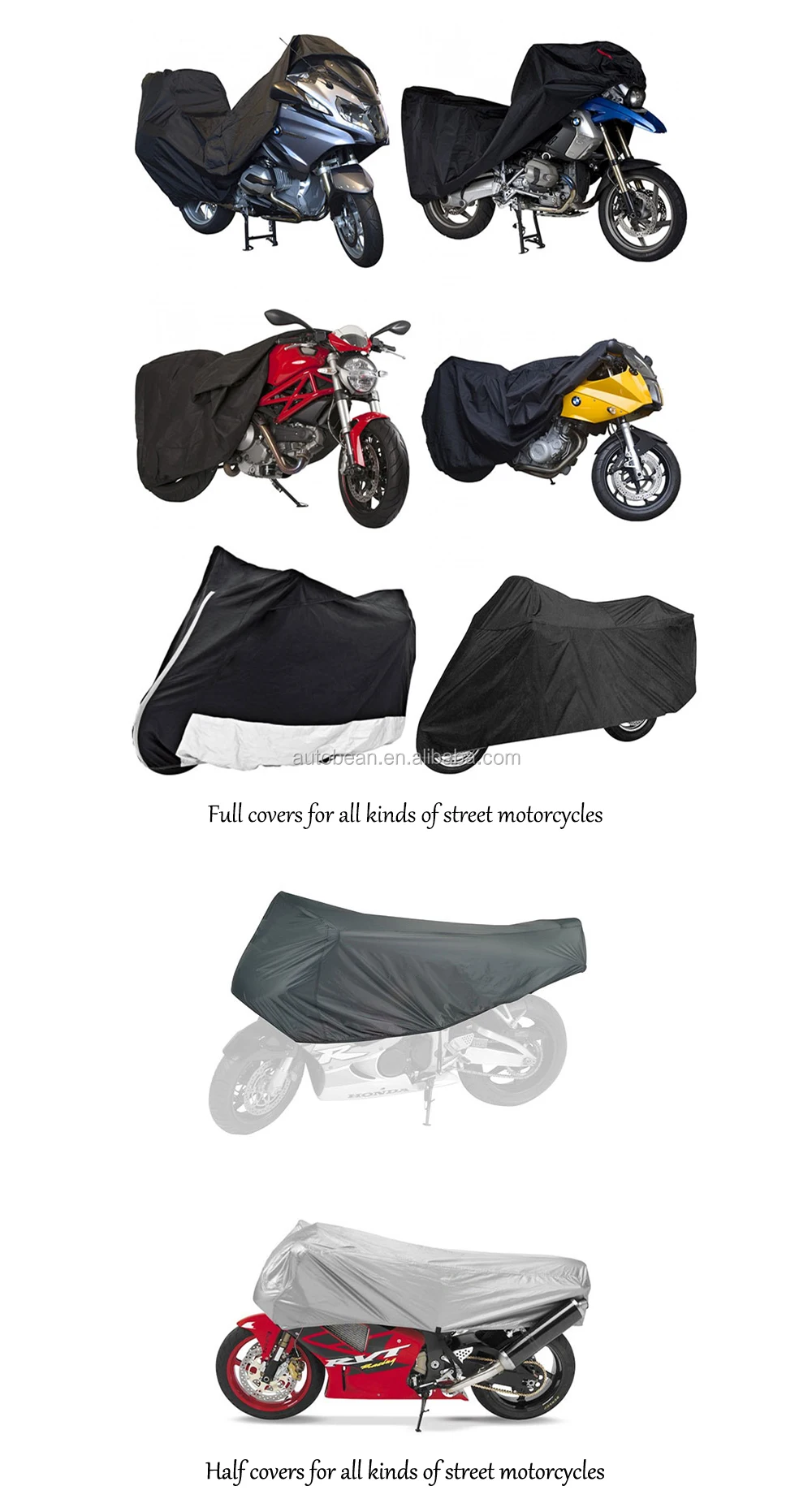 Motorbike Cover Bike Diy Custom Universal Polyester Motorcycle ...