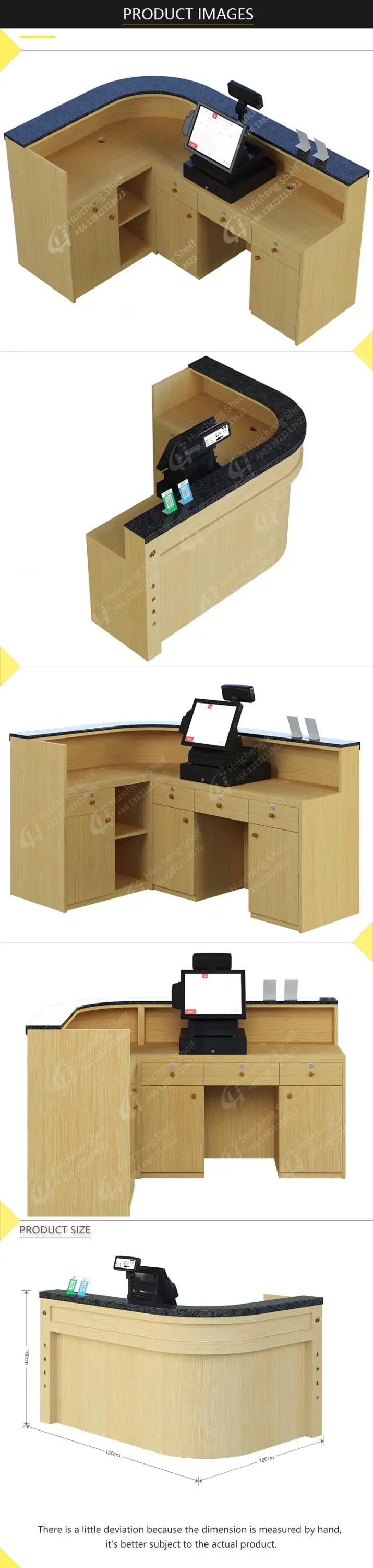 Retail Shop Equipment Convenience Store Cashier Table Checkout Counter ...