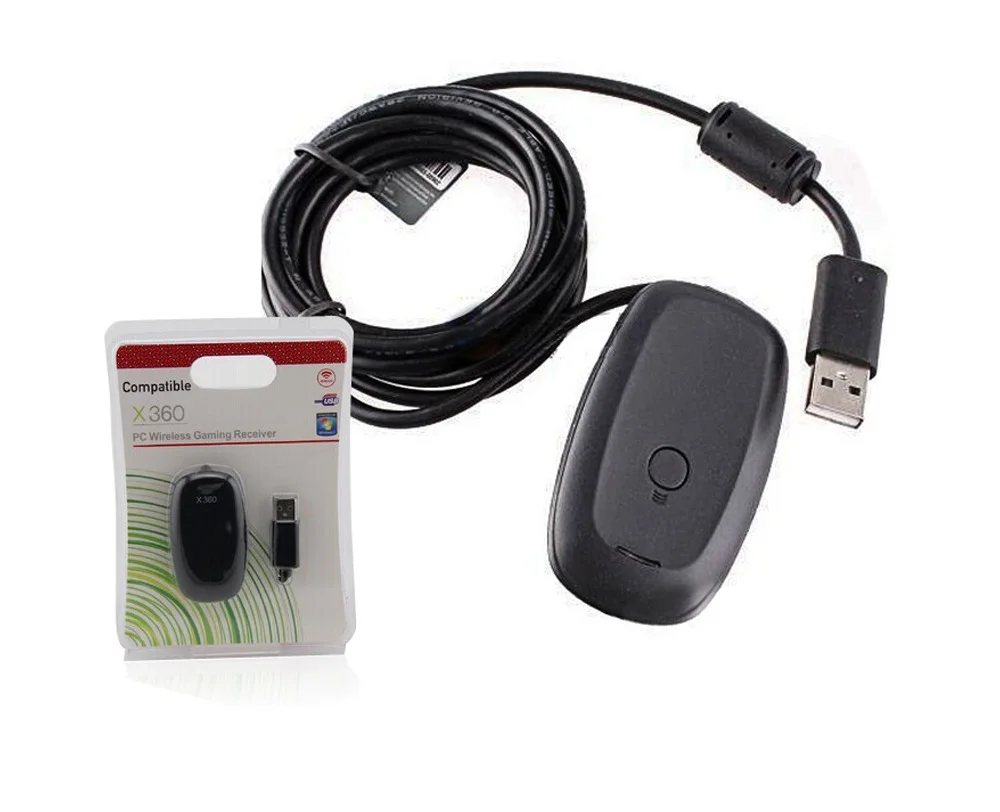 Black/white Pc Wireless Controller Gaming Usb Receiver Adapter For ...