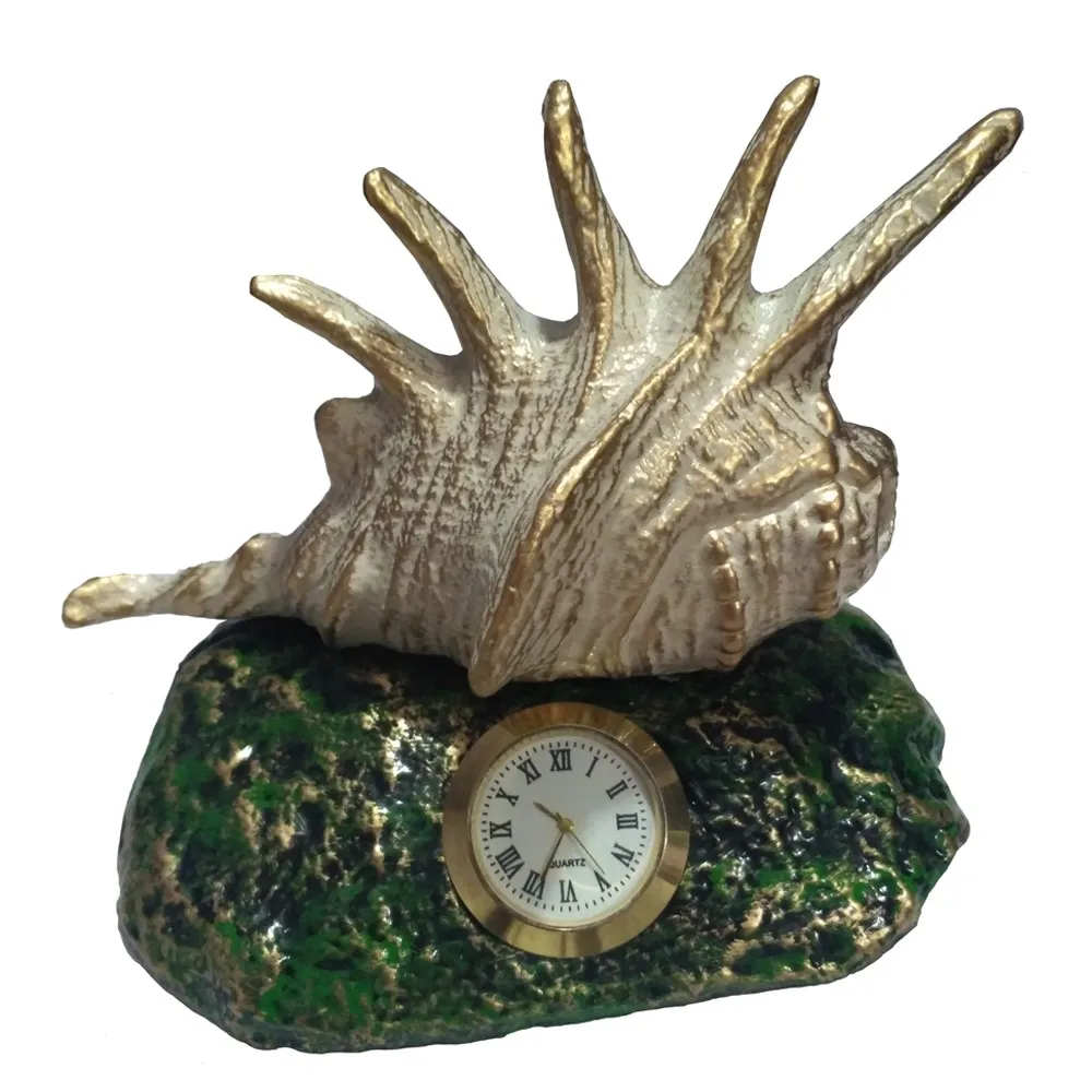 Sea Shell Clock Unique Design Clocks Metal Showpiece Item And Home ...