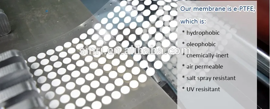 SINRI IP67 EPTFE Hydrophobic Air Permeable Vent Membrane