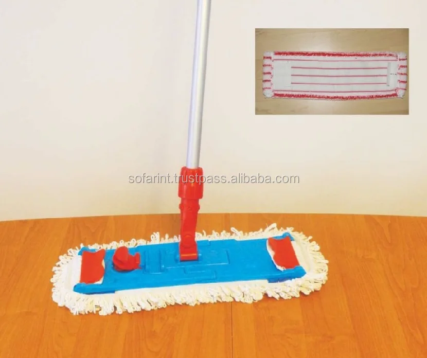 Wet and Dry Floor Cleaning with Cotton Mop - Durable & Efficient