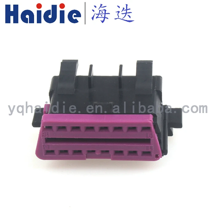 16 Pin Female Electrical Automotive Wire Harness Obd Connector ...