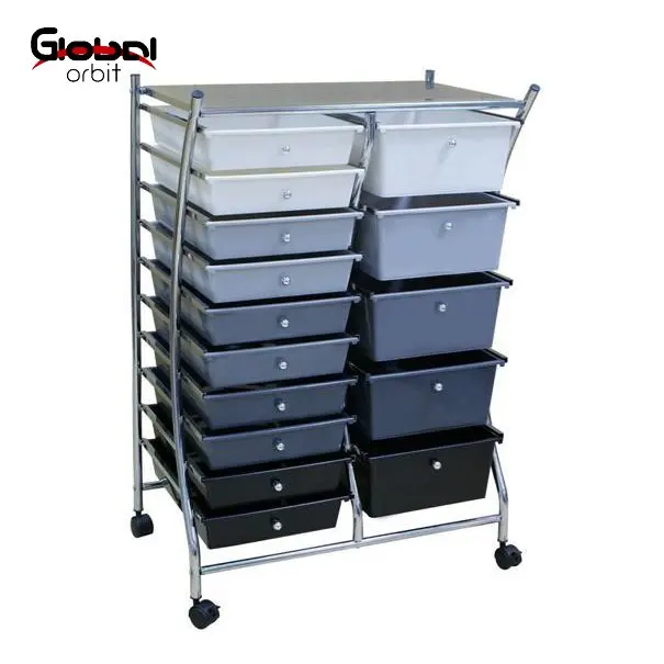 10 Multicoloured Storage Unit Drawer Trolley Portable Home Office ...