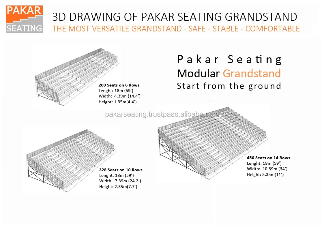 Modular Grandstand - Fast Assembly Steel Seating Solutions