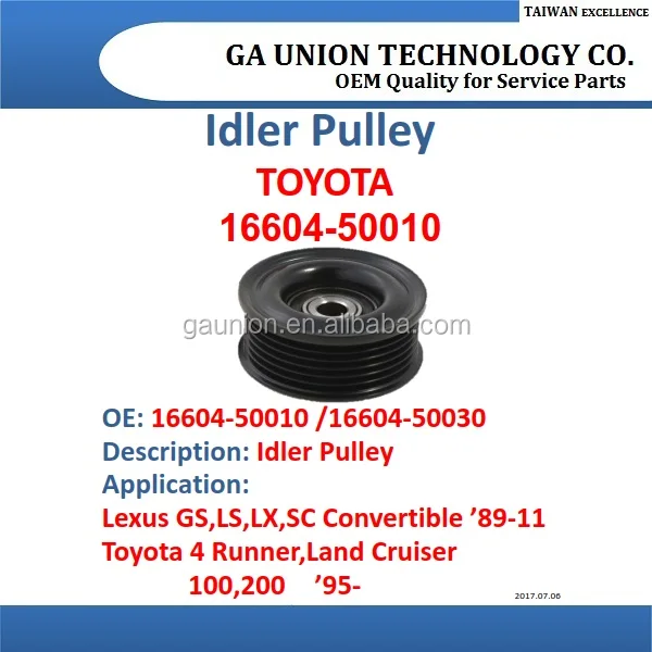 Tensioner Pulley,Timing Belt Tensioner Idler Pulley 16604-50010 16604 ...