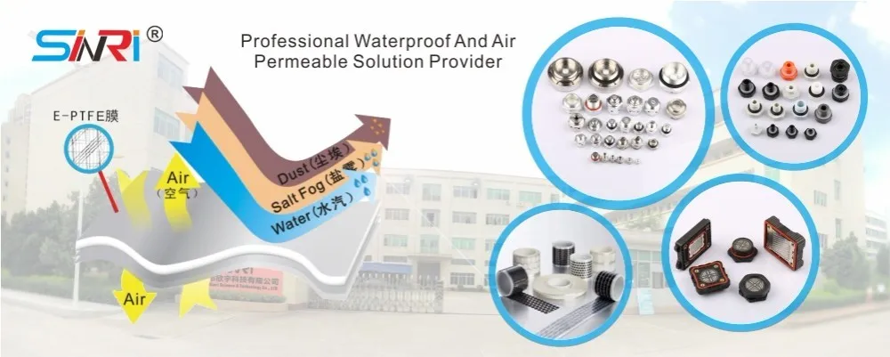 SINRI IP67 EPTFE Hydrophobic Air Permeable Vent Membrane