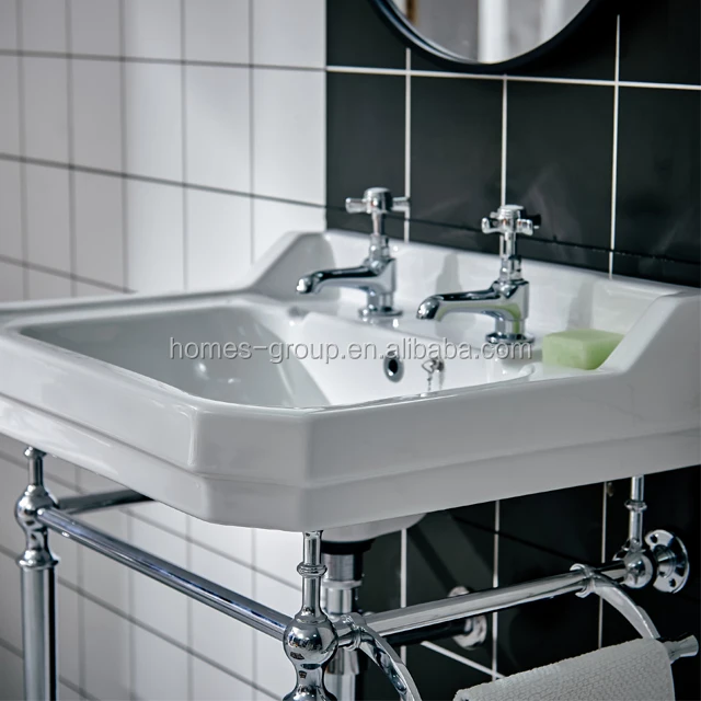 Stainless Steel Wash Hand Basin Stand - Classic Style