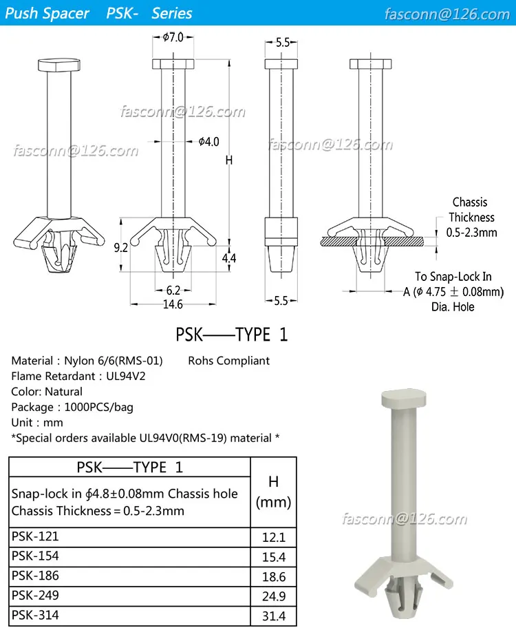 PCB Lock-in Mini Push Spacers - Reliable Support Solutions