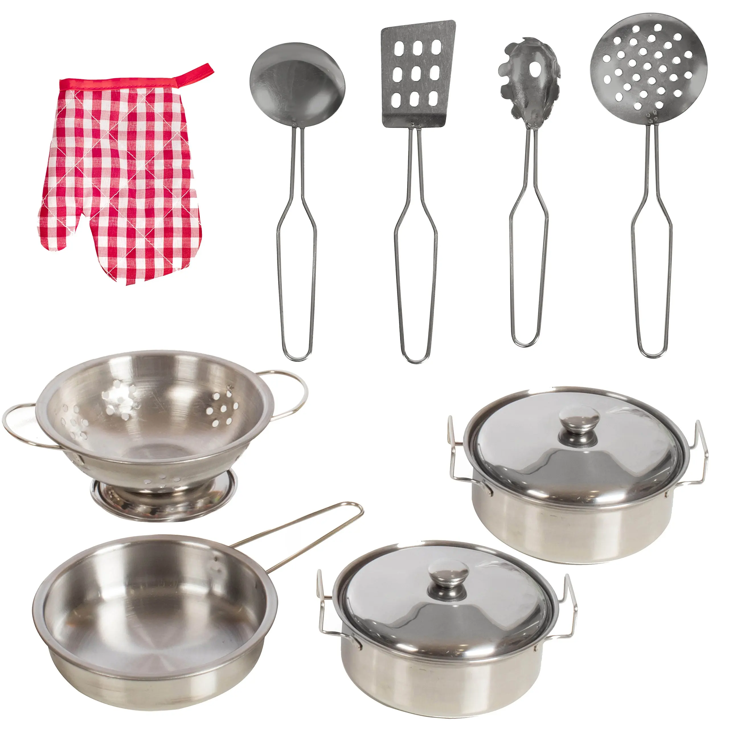 Pretend Play Barcaloo 11 Piece Play Pots and Pans Toy Set for Kids ...