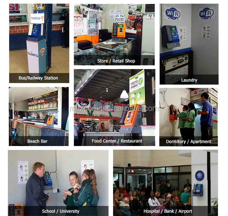 Maxcomm Wifi Hotspot Pay Terminal - Coin-Operated Access